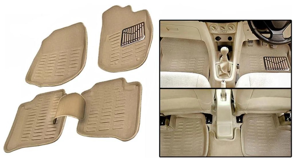 Buy Auto Addict Car 3D Mats Foot mat Beige Color for Tata Safari Dicor ...