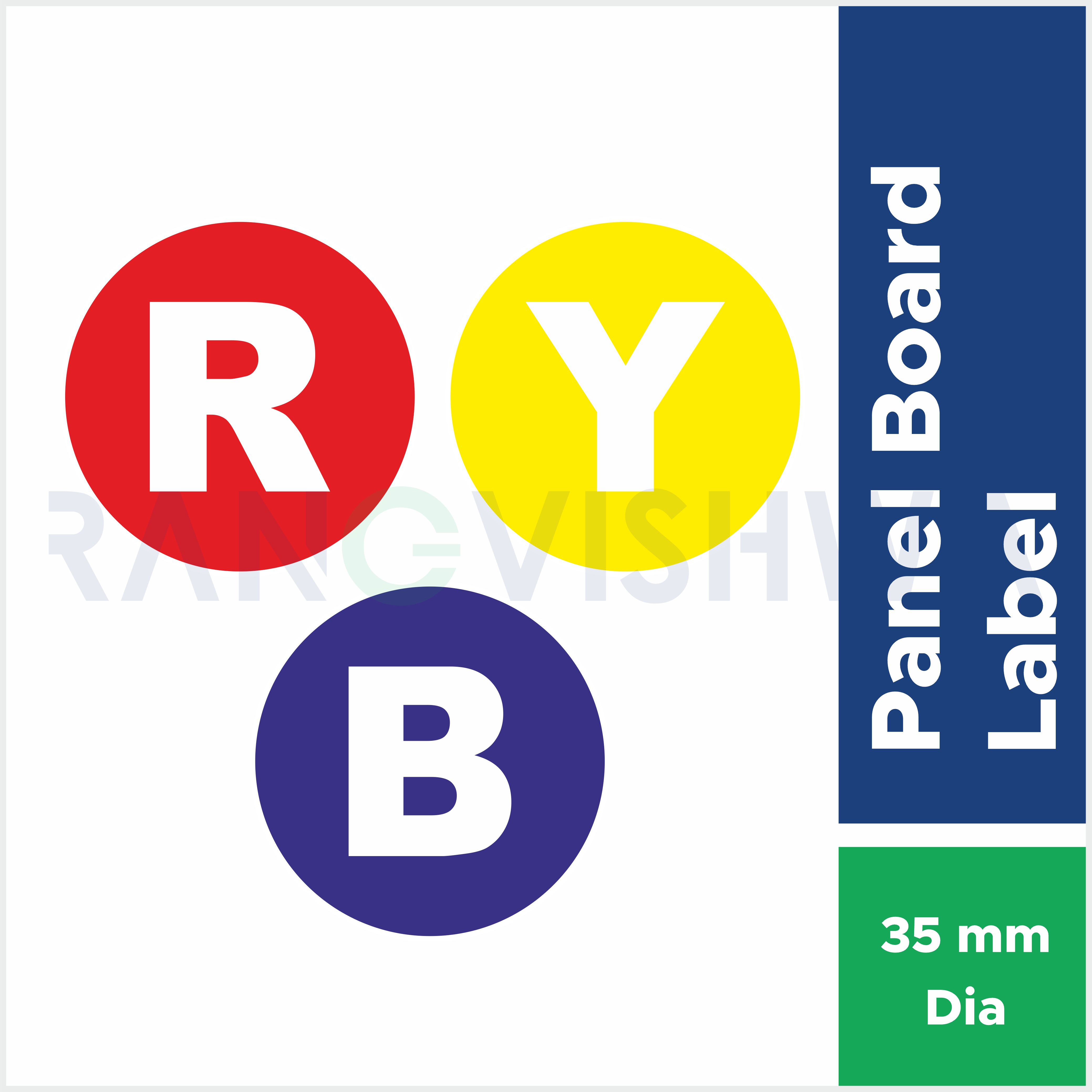 Buy R Y B Electrical Round Sticker Online @ ₹229 from ShopClues