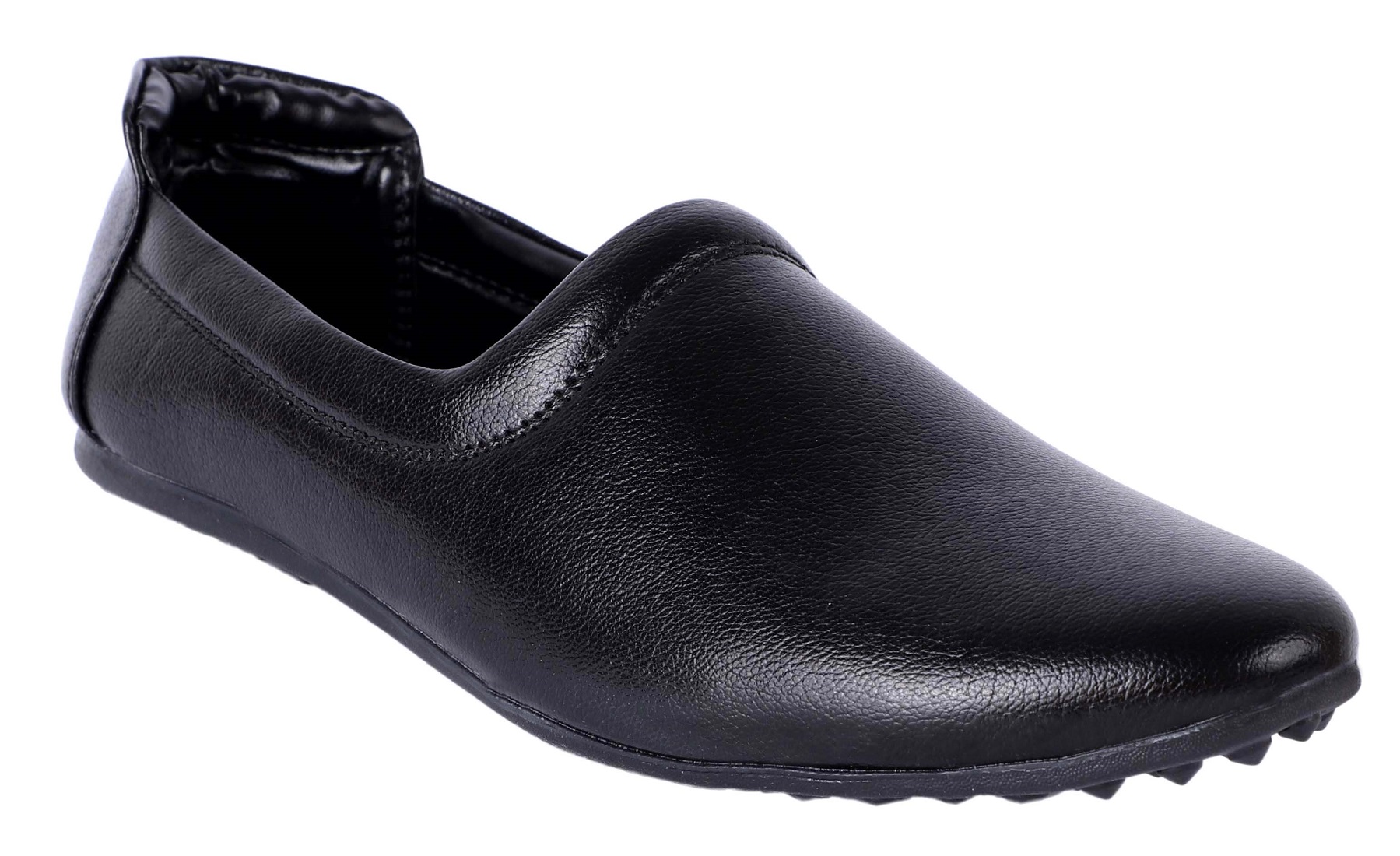 Buy Aadi Men's Black Synthetic Leather Casual Mojari Shoes Online ...