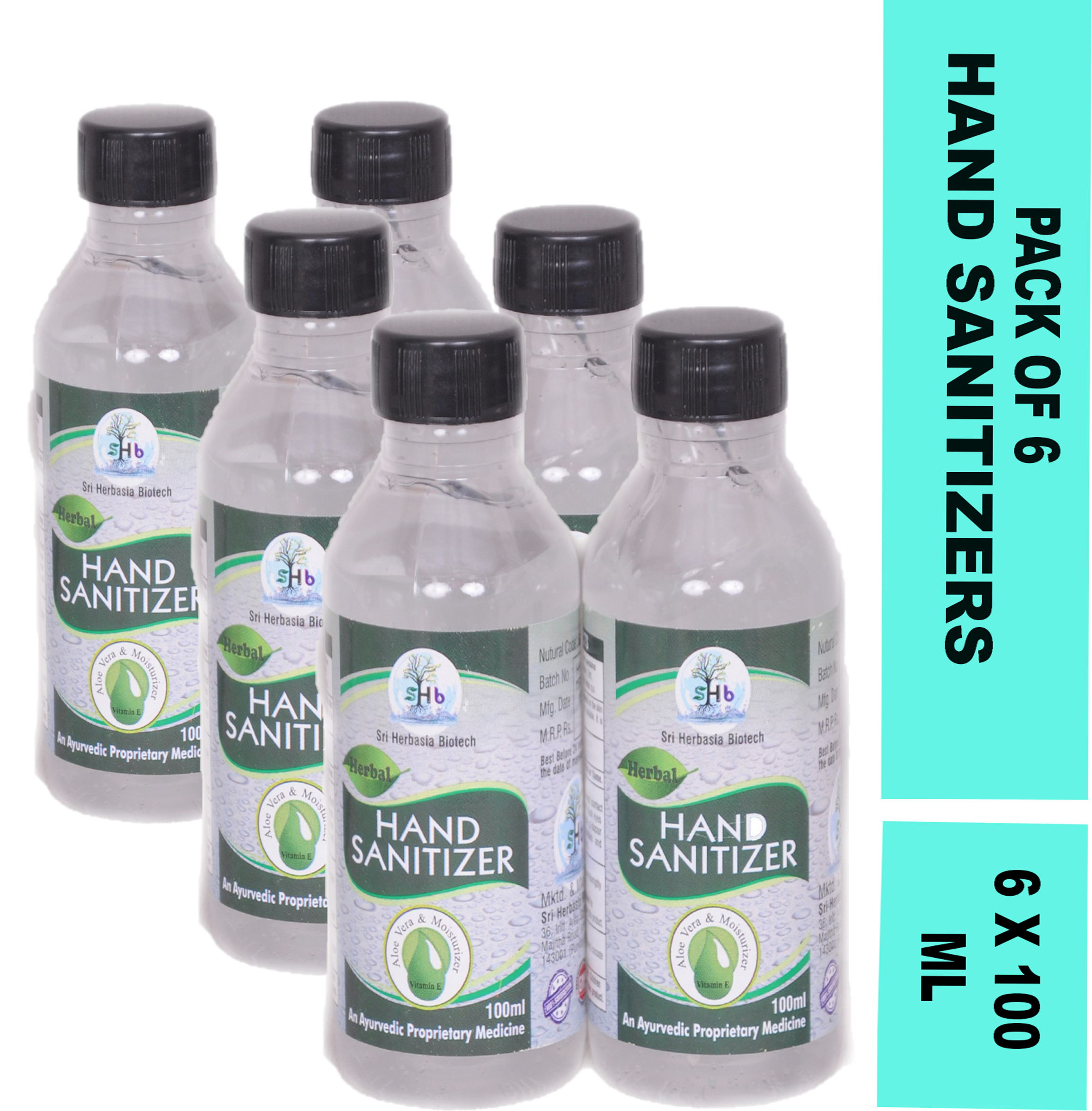 Buy SHB HAND SANITIZER (60 ALCOHOL BASED -REGULAR 100ml) (Pack of 6) Online @ ₹599 from ShopClues