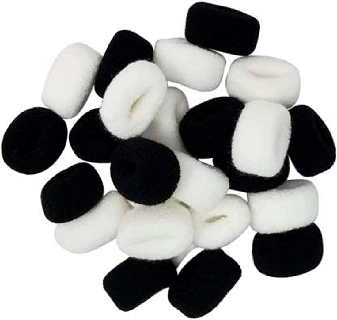 Buy UC Collecteion Soft Cotton wool Hair Rubber Bands ( BlackWhite ,24 ...