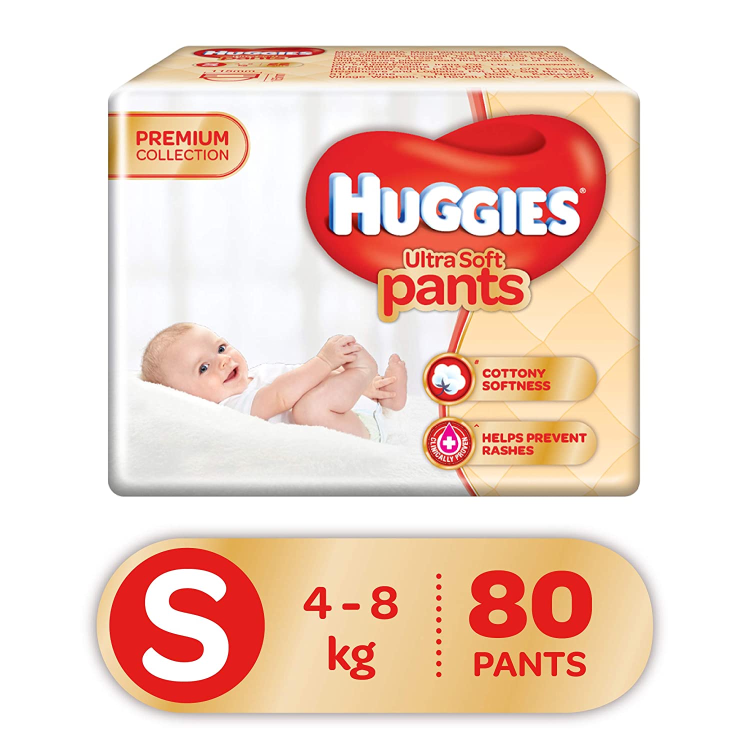Buy Huggies Ultra Soft Pants Diapers, Small (80 Count) Online @ ₹1995 ...
