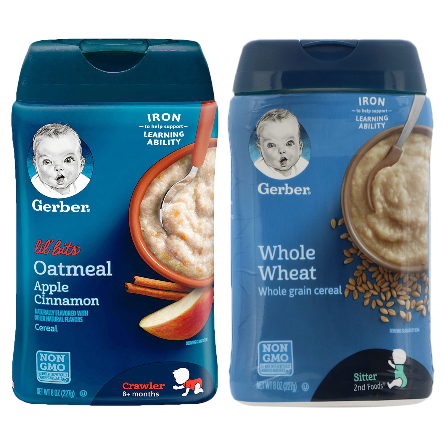 Buy Gerber Cereal Combo 227g (8oz) (Pack of 2) - Lil Bits Oat Apple ...