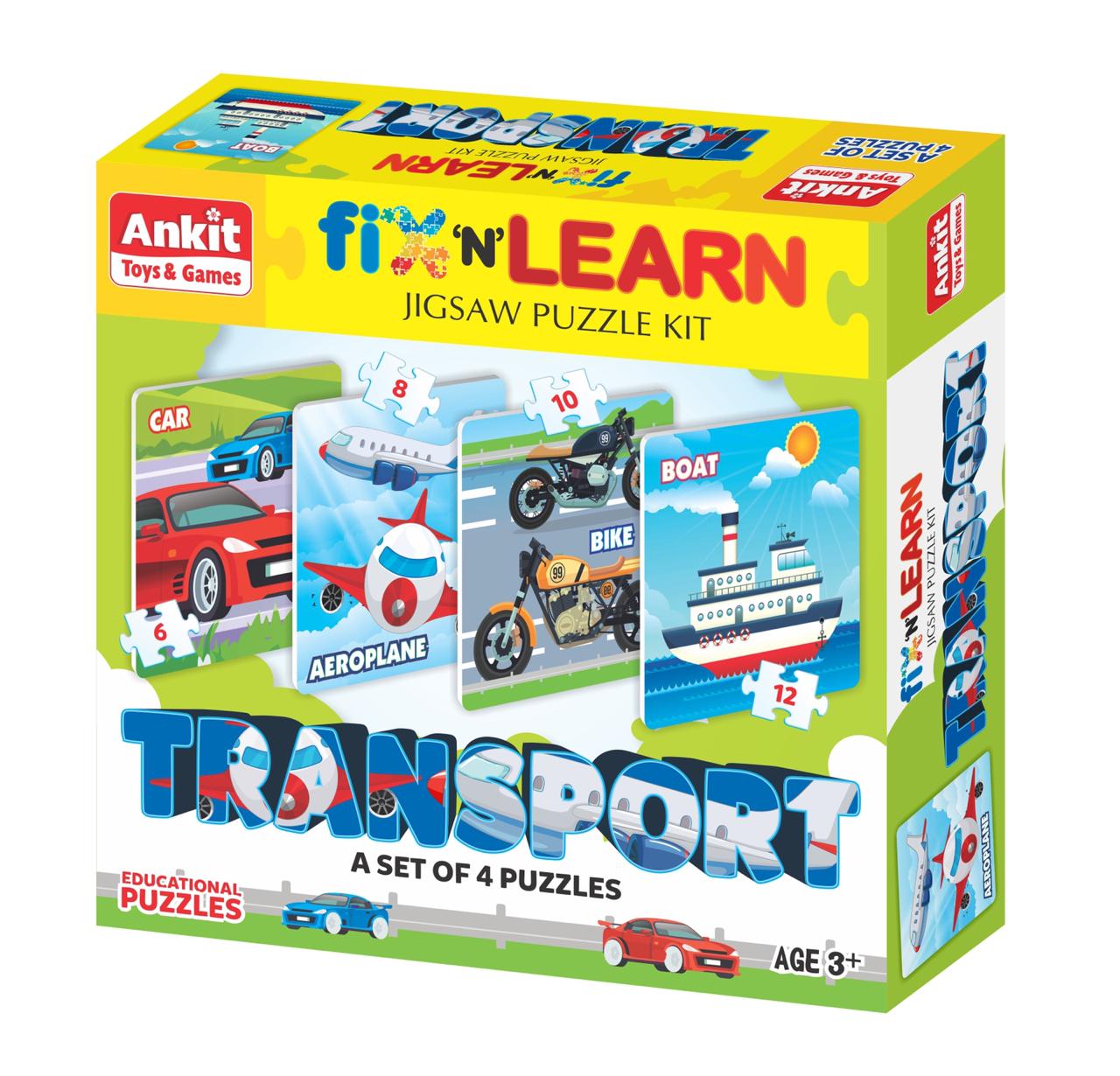 Buy JIGSAW PUZZLE - FIX ' N' LEARN TRANSPORTS PUZZLE Online @ ₹180 from ... Buy JIGSAW PUZZLE - FIX ' N' LEARN TRANSPORTS PUZZLE Online @ ₹180 from ...