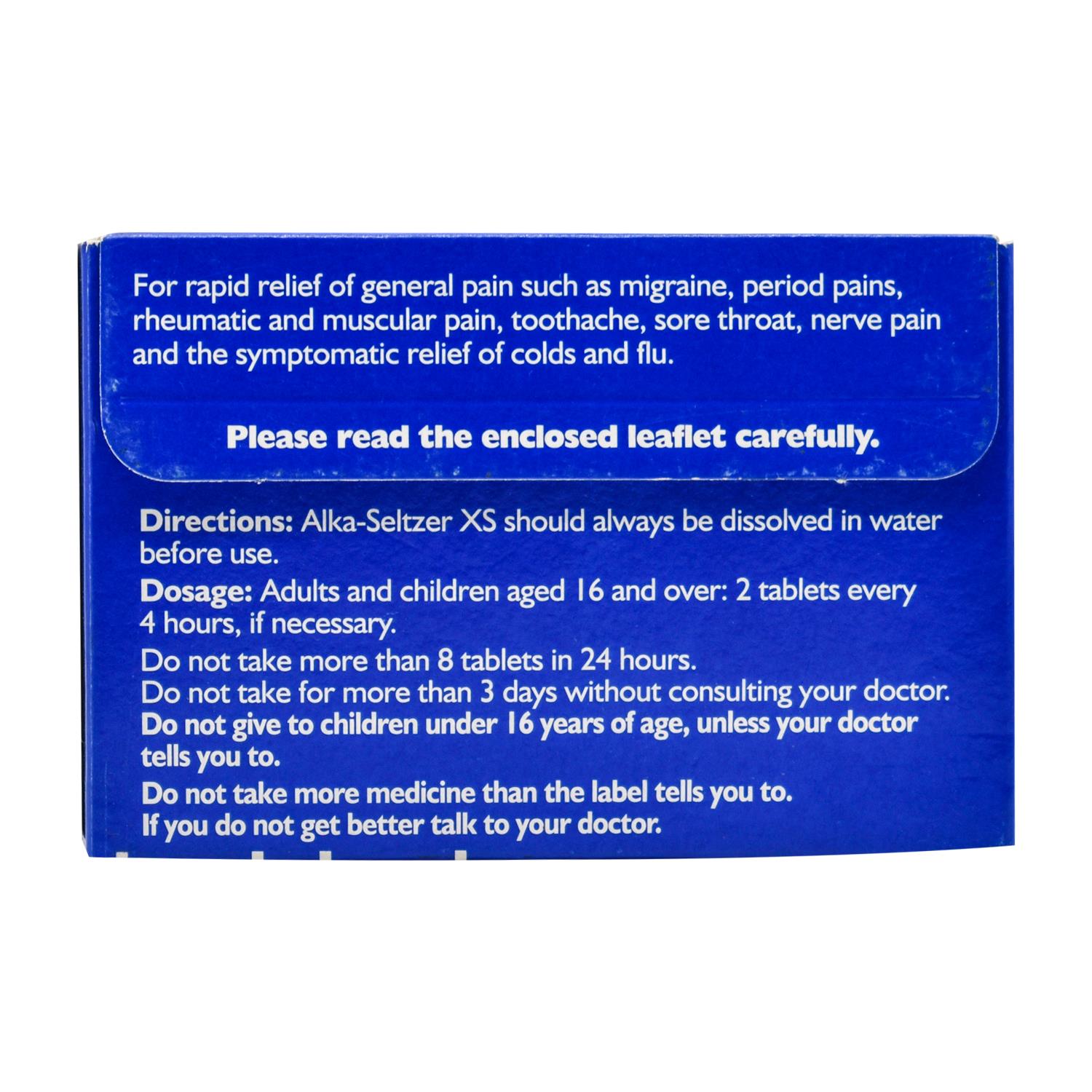 Buy Alka-seltzer Xs Double Action Pain Relief 20 Effervescent Tablets ...