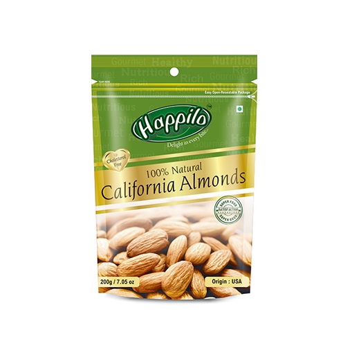 Buy Happilo 100% Natural California Almonds 200gm Online @ ₹249 from ...