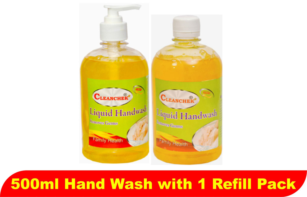 Buy Liquid Hand Wash 500ml Lemon (Pack of 2) (With 1 Refill pack ...