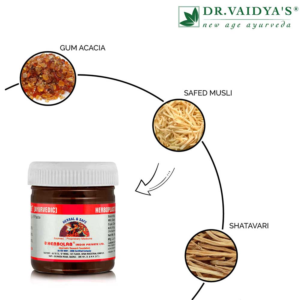 Buy Dr. Vaidya's Herboplast Ayurvedic Medicine for Pain Swelling 50 Gm ...