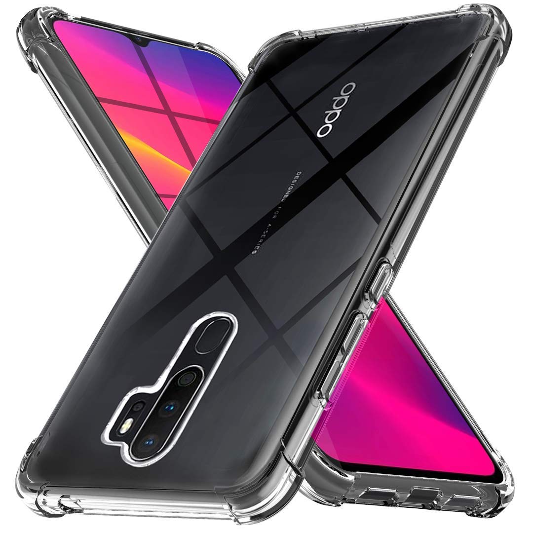 Buy Oppo A5 2020 Shock Proof Case MobileMantra - Transparent Flexible ...
