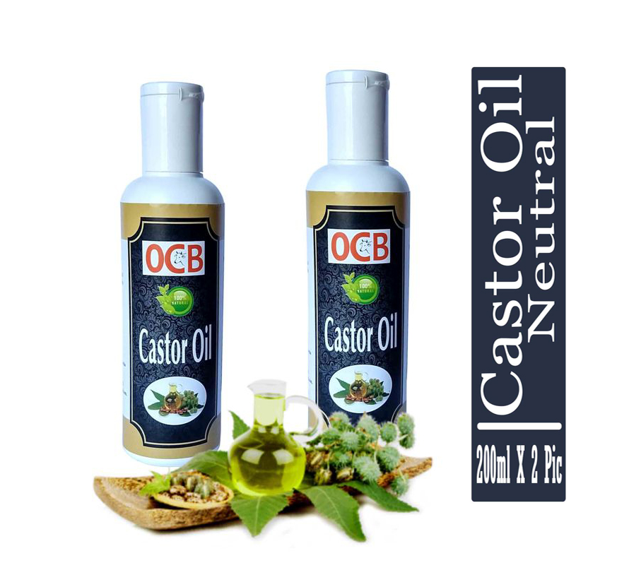 Buy OCB Neutral Herbal Cold Pressed Castor Oil 100 Pure (200ml X 2 Pic ...