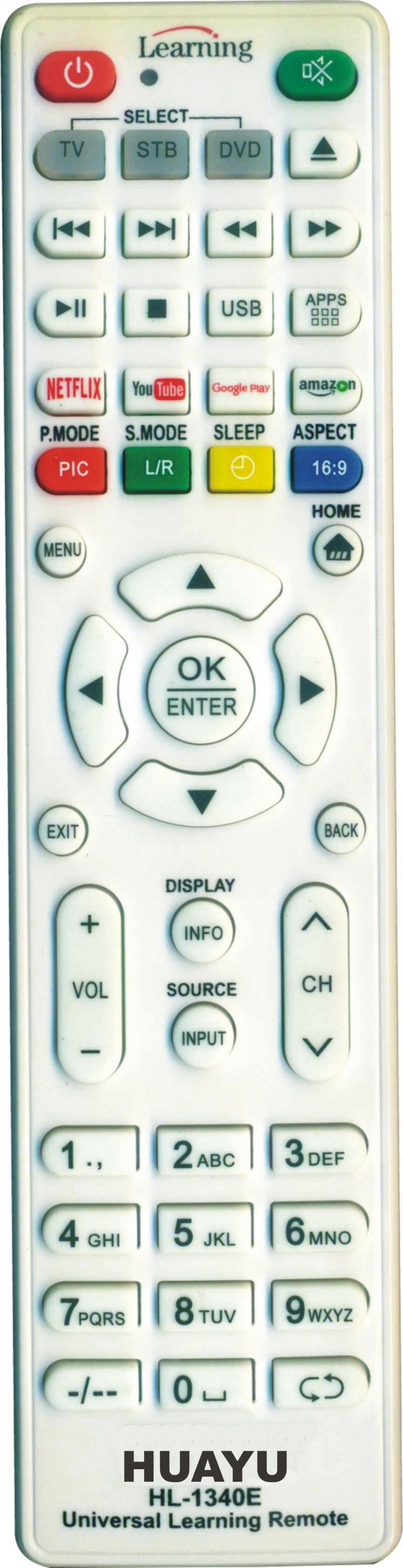 Buy HUAYU HL-1340E UNIVERSAL LEARNING REMOTE Online @ ₹350 from ShopClues