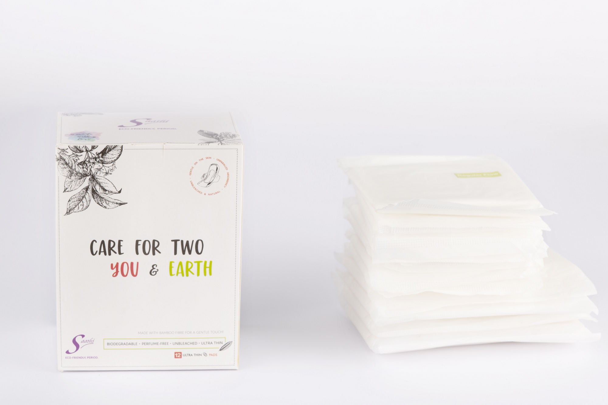 Buy Saathi Regular Bamboo Fiber Biodegradable Sanitary Pads- Pack of 12 ...