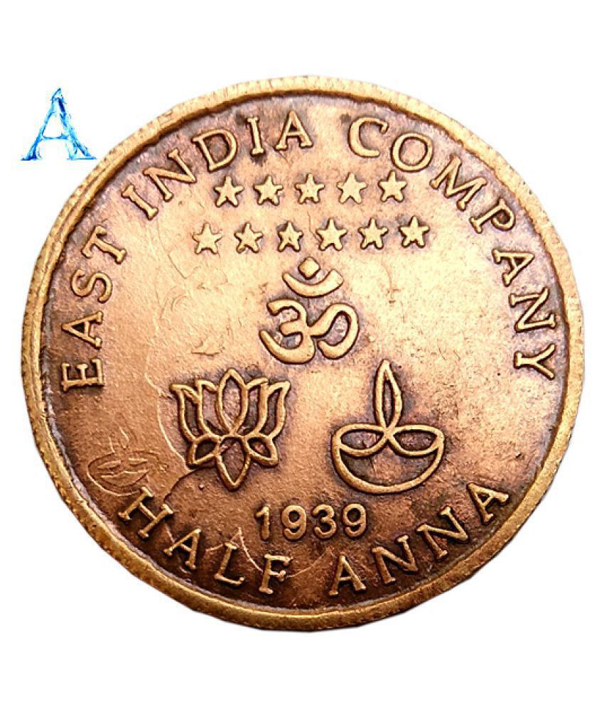 Buy KESAR ZEMS Very Rare and Old East India Company 1839 UK ONE ANNA ...