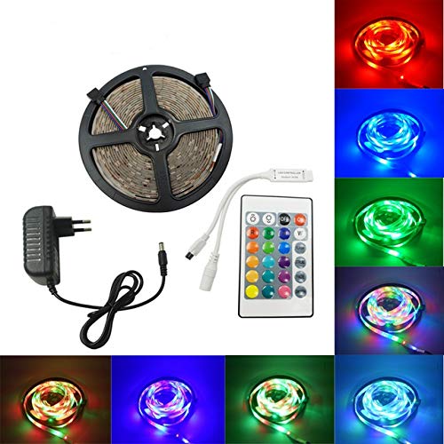 Buy Remote Control RGB LED Strip 5M Water Proof Individual Addressable ...