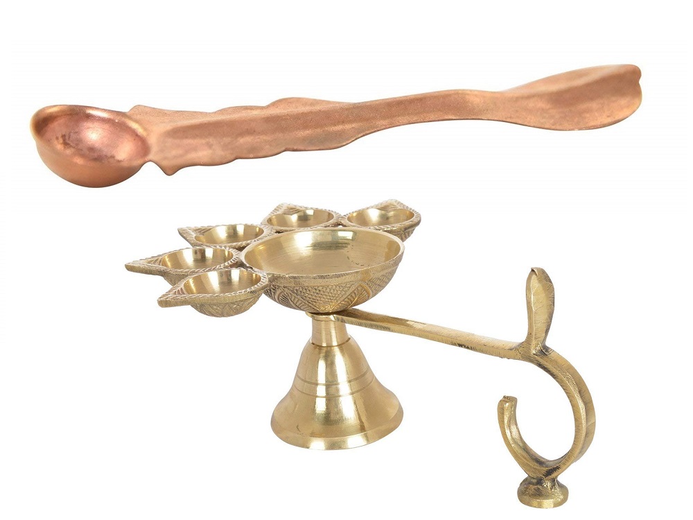 Buy De-Ultimate Combo Of 5 Face Puja Camphor Burner Panch Aarti With ...