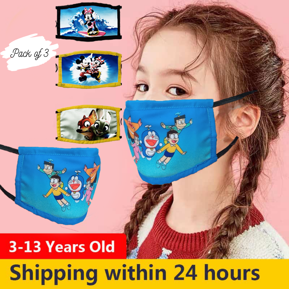 Buy 3 ply cotton face masks for pollution virus protection - Reusable ...