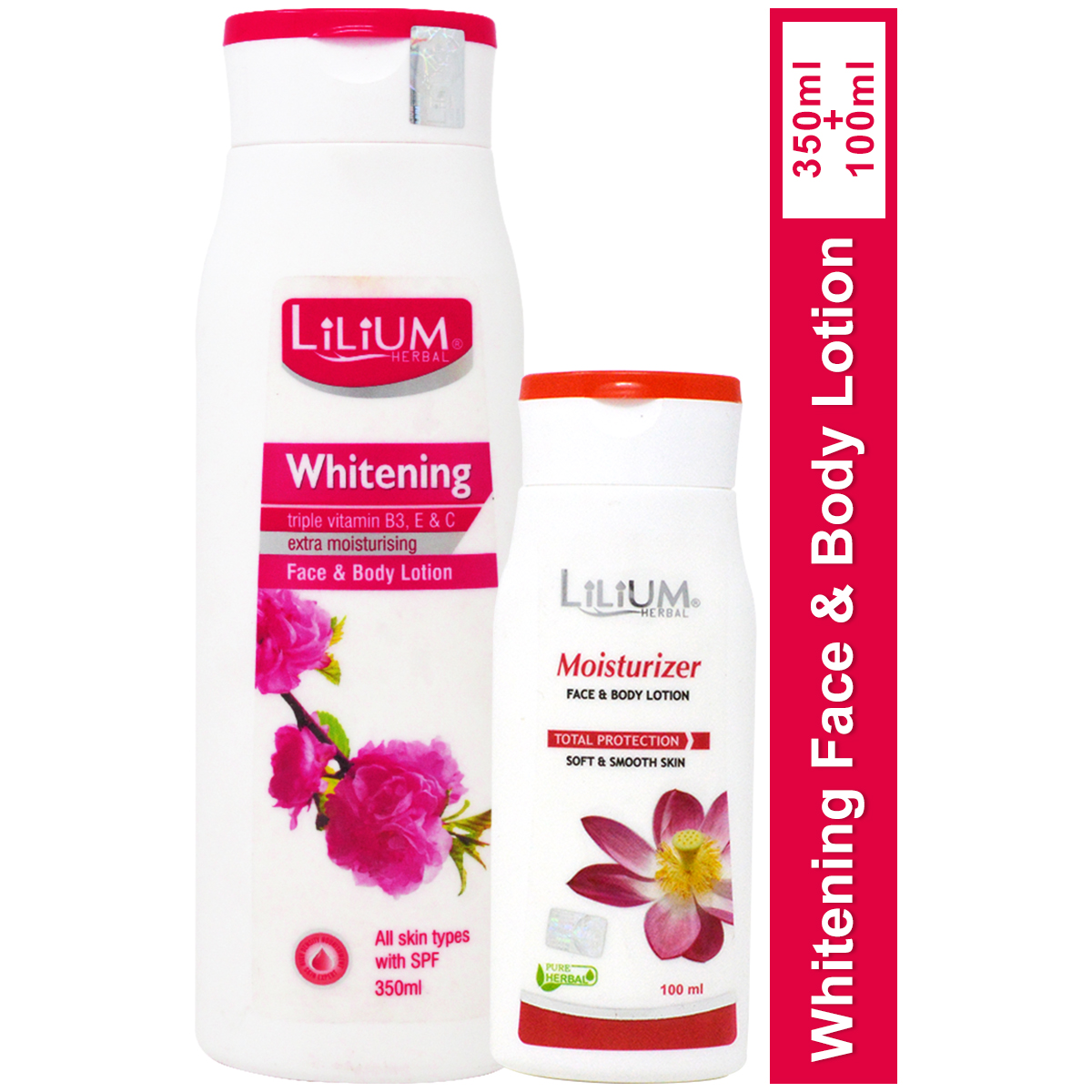 Buy Lilium Herbal Whitening With Moisturizer Face Body Lotion 350ml ...