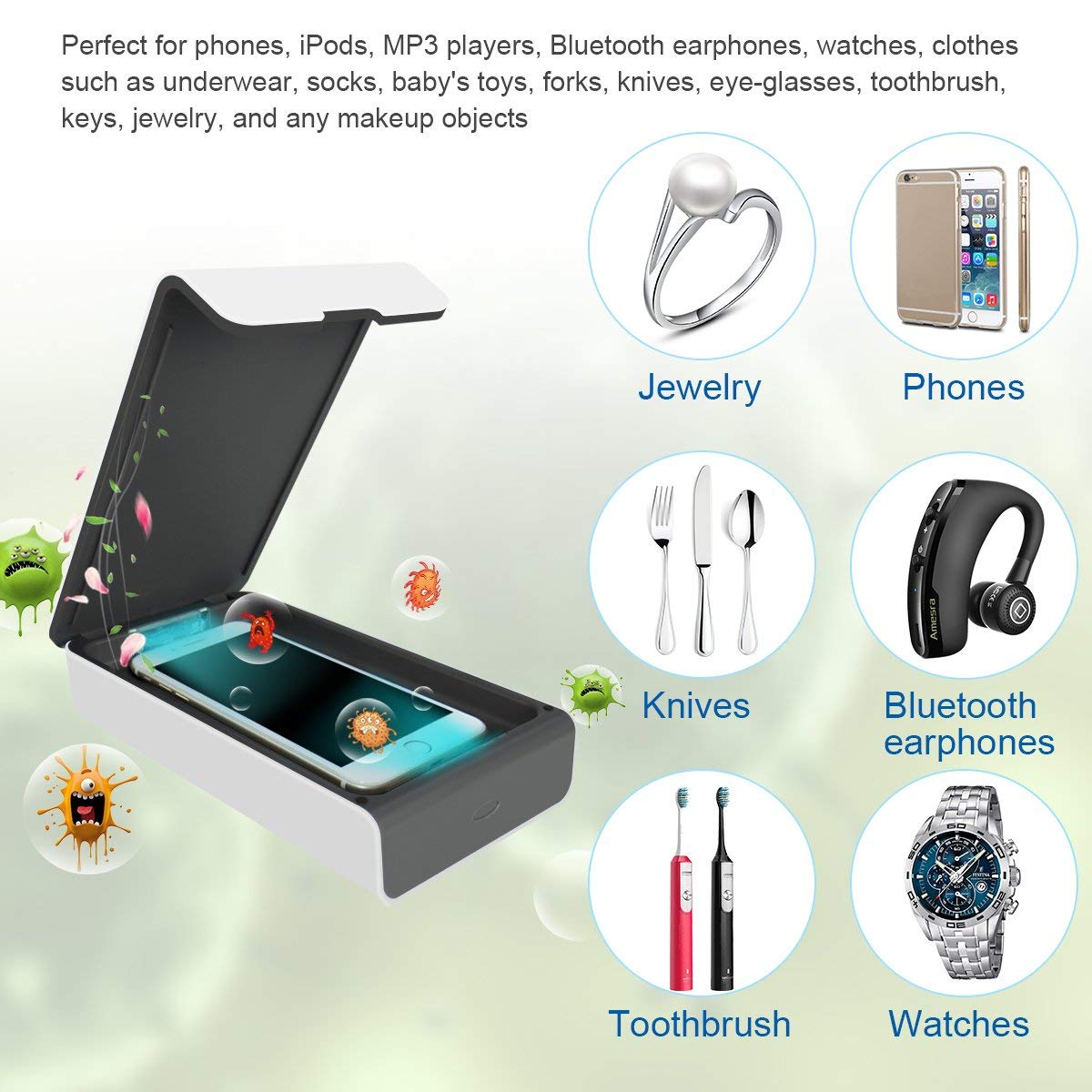 Buy Mobitizer Mobile Sanitizer Portable UV Light Cell Phone Sterilizer ...