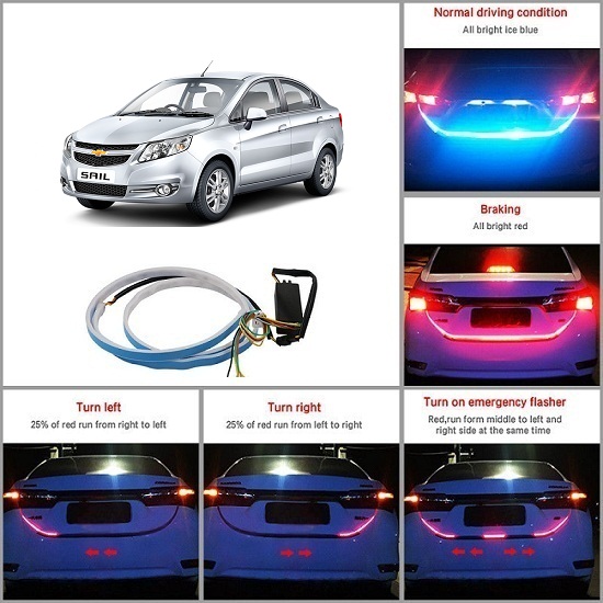 Buy After cars Flow Led Strip Trunk/ Dicky /Boot / Tail Lights for ...