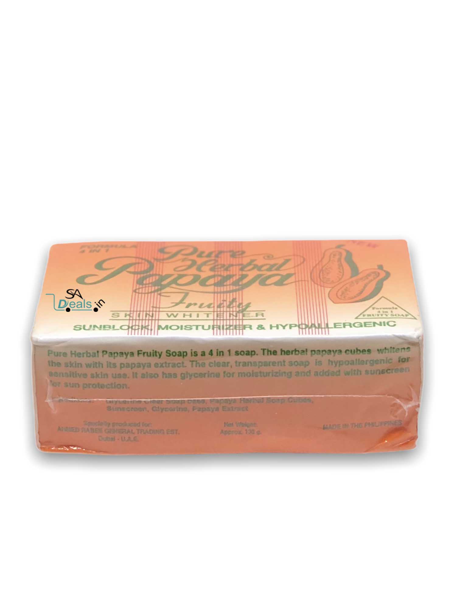 Buy SA Deals Pure Herbal Papaya Skin Whitening fruity Soap 135 gm ...