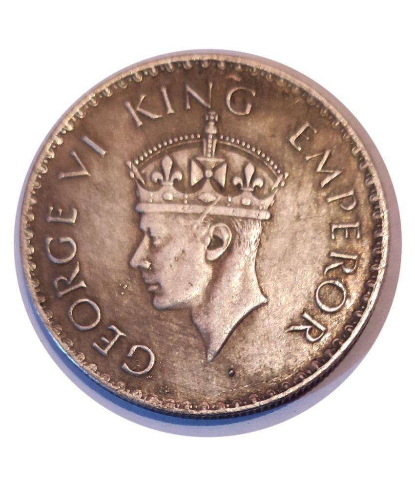 Buy GEORGE VI KING EMPEROR ONE RUPEE 1939 VF EF COIN SILVER Online ...