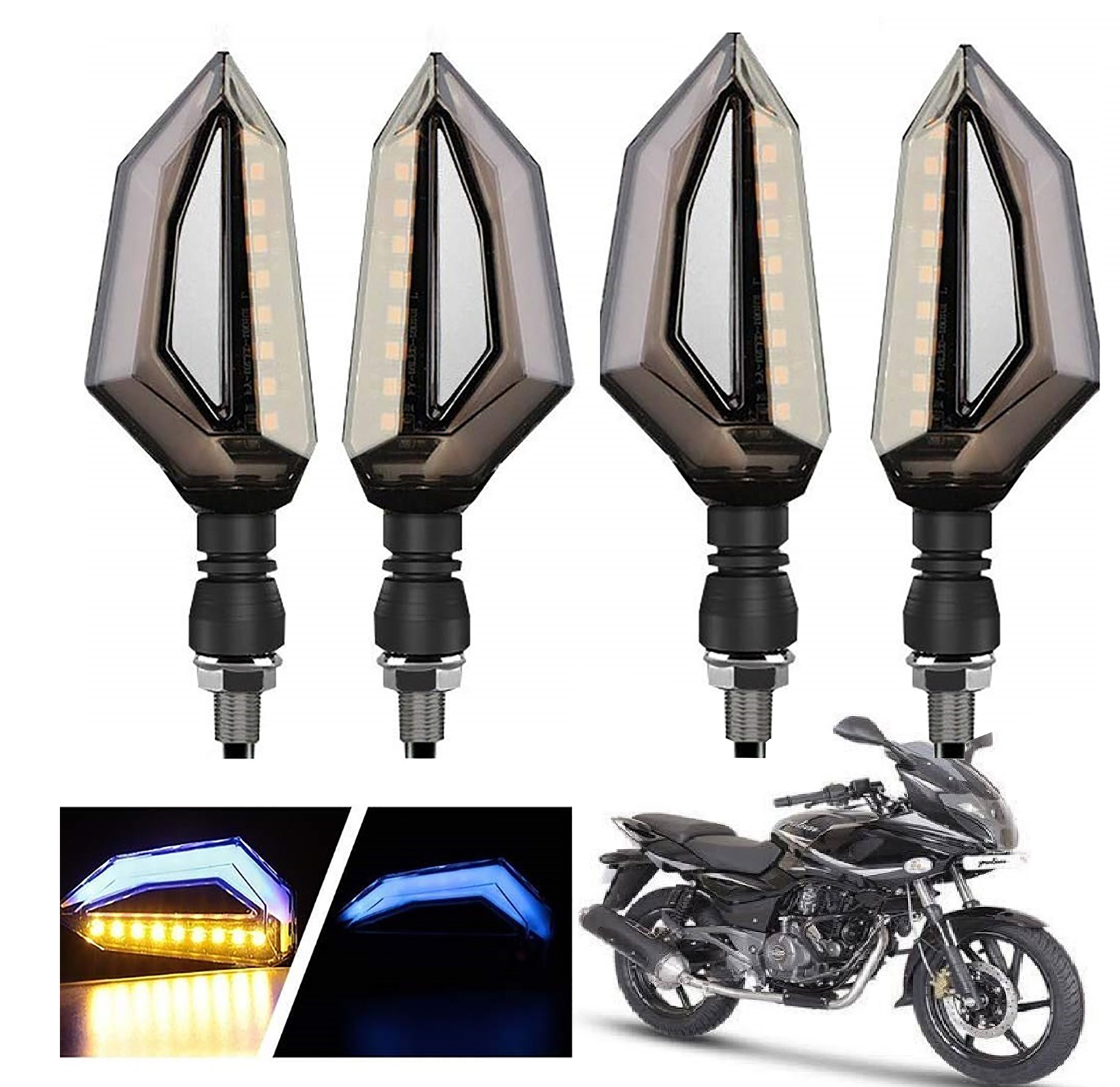 Buy Generox Dual Color DRL Indicator for Bajaj Pulsar 220- Set of 4 ...