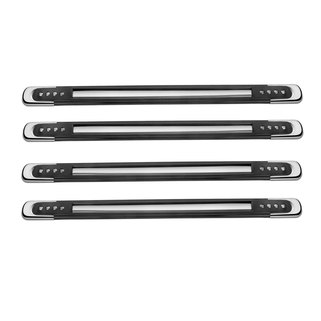 Buy Auto Fetch Car Bumper Protector Guard Black and Chrome (Set of 4 ...