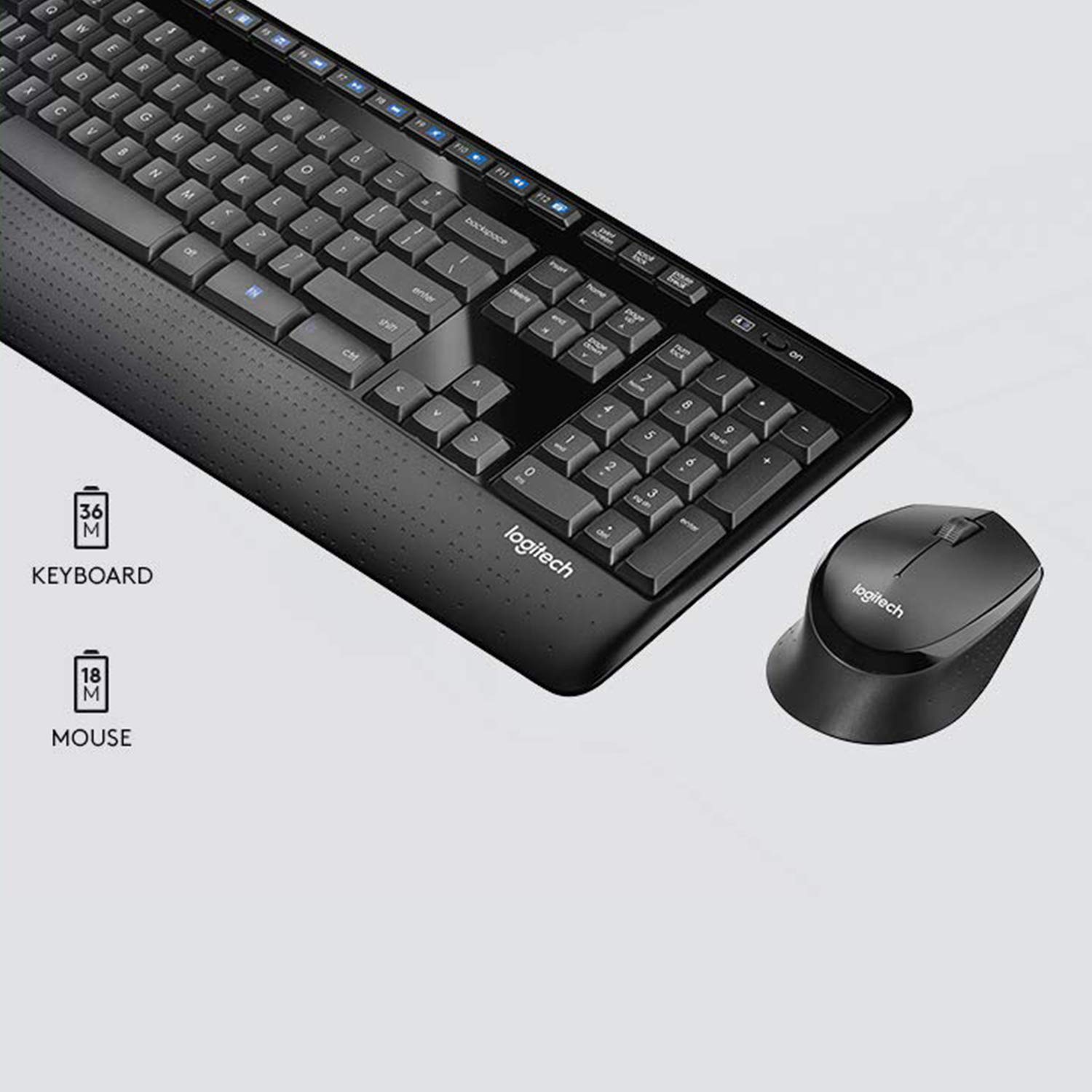 Buy MK345 Wireless Keyboard With Palm Rest and Comfortable Right-Handed ...