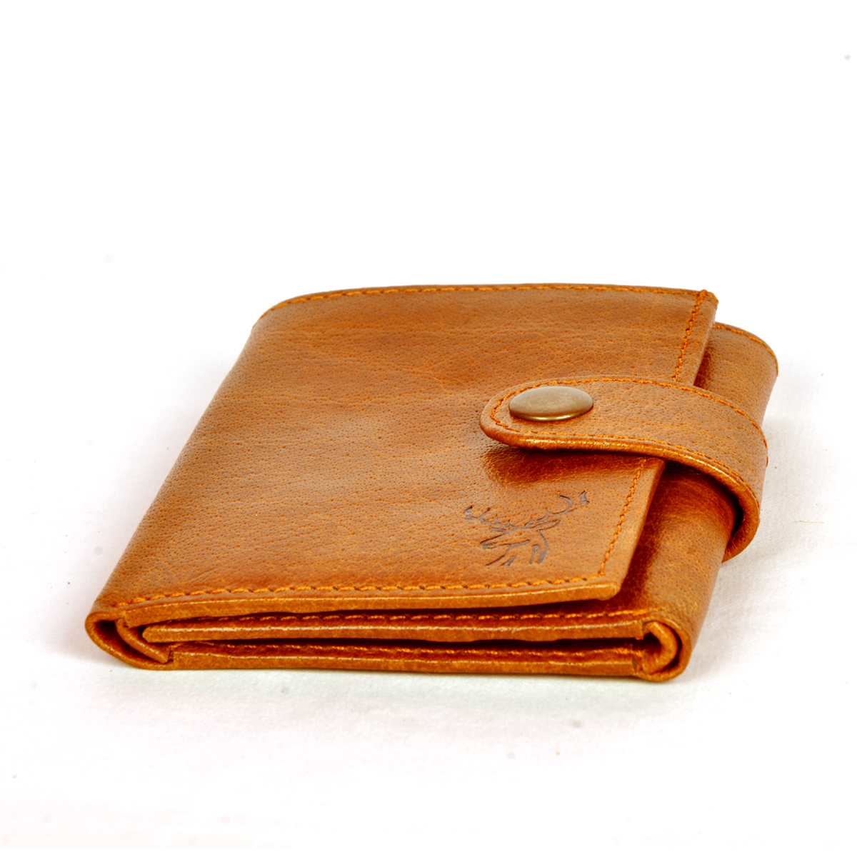 Buy RED DEER PREMIUM LEATHER MENS BROWN RFID PROTECTED GENUINE TRIFOLD ...