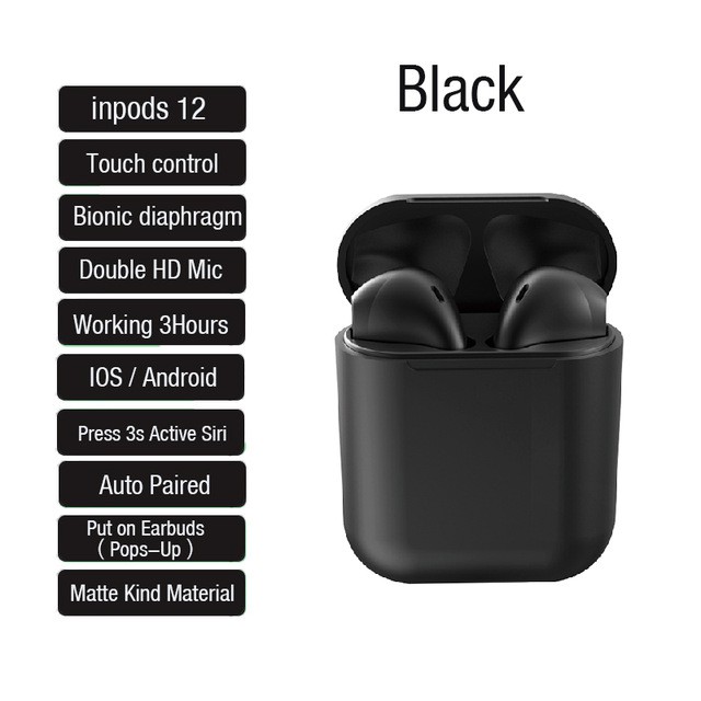 Buy Wireless Dual Plug Mini Charging Case Bluetooth inpods12 -Headset ...