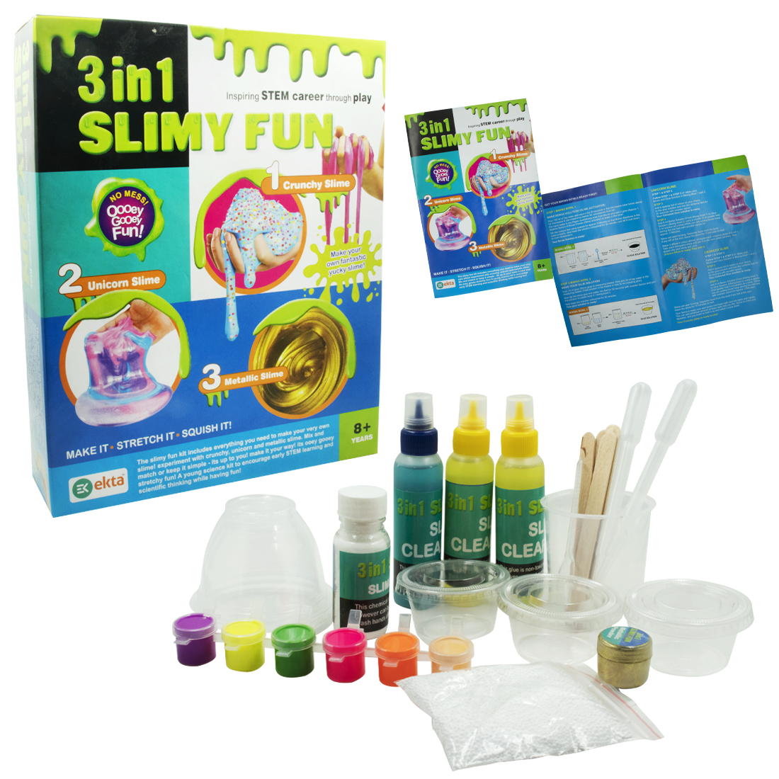 Buy Ekta 3 in 1 Slimy Fun make your own fantastic yucky slime Learn How ...