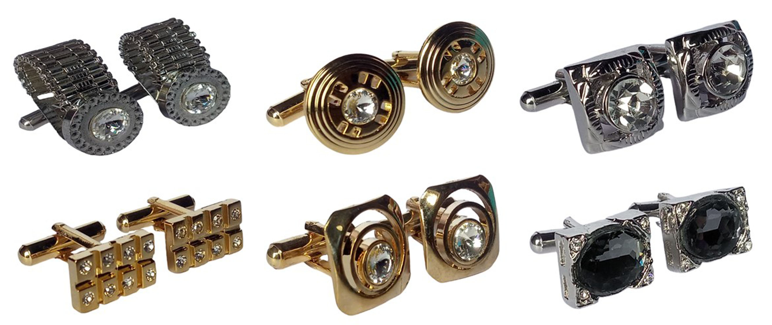 Buy Voici France Mens metal Cufflinks Classic Free Size golden and ...
