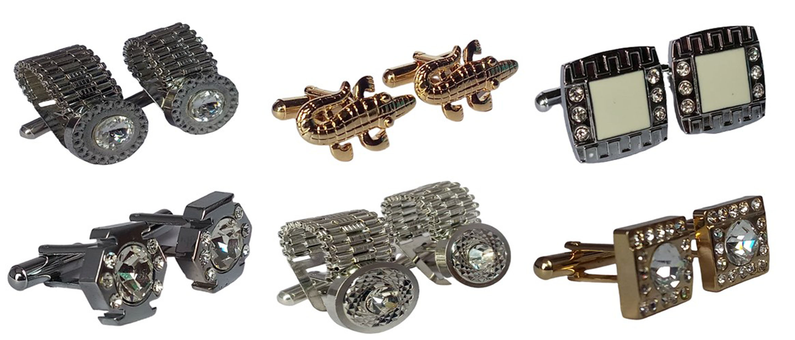 Buy Voici France Mens metal Cufflinks Classic Free Size golden and ...