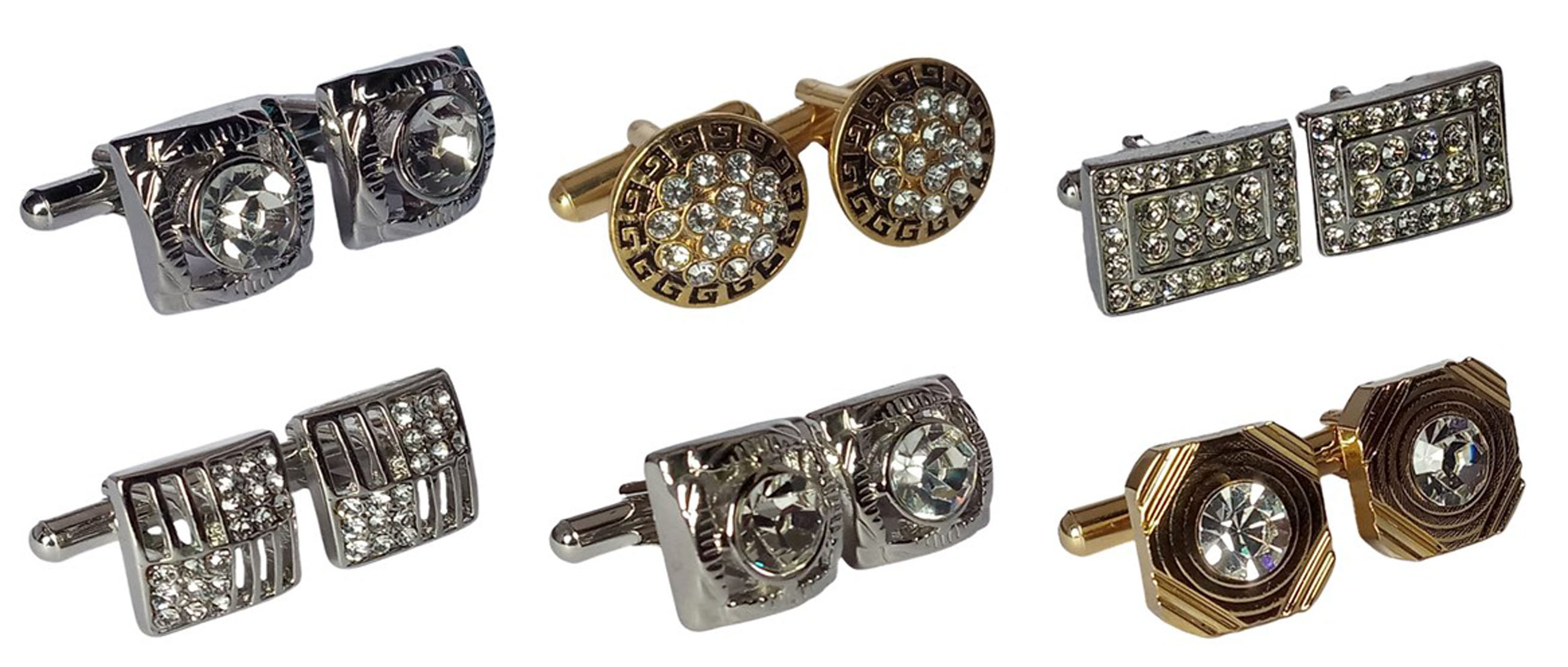Buy Voici France Mens metal Cufflinks Classic Free Size golden and ...