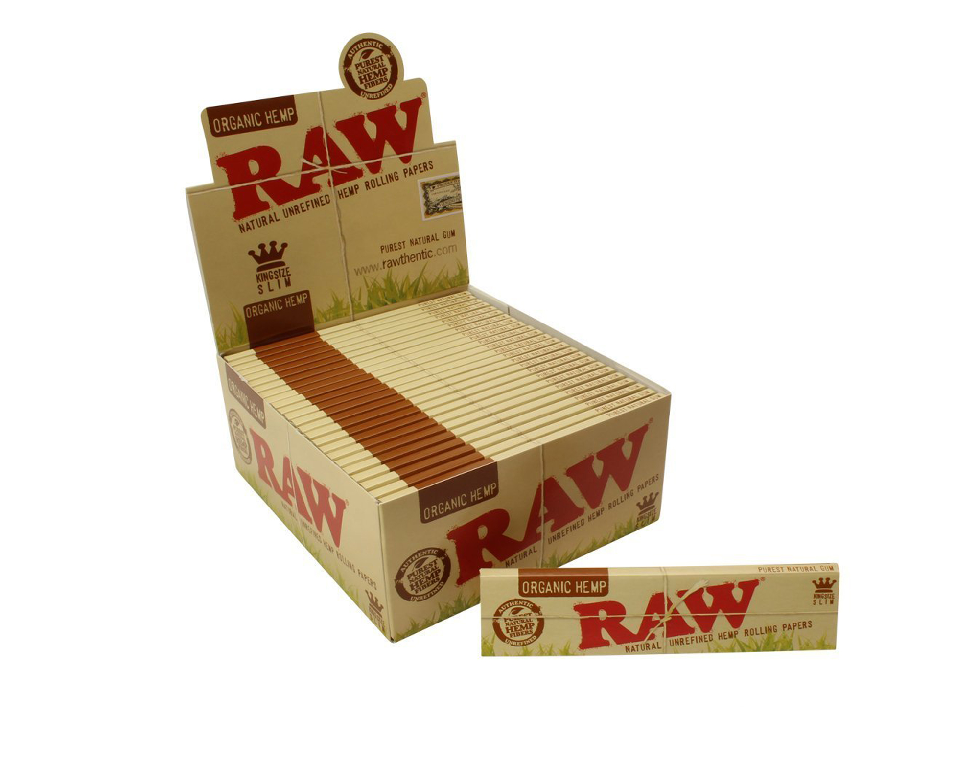 Buy Kush Kulture Raw organic hemp King Size OCB Rolling Paper set of ...