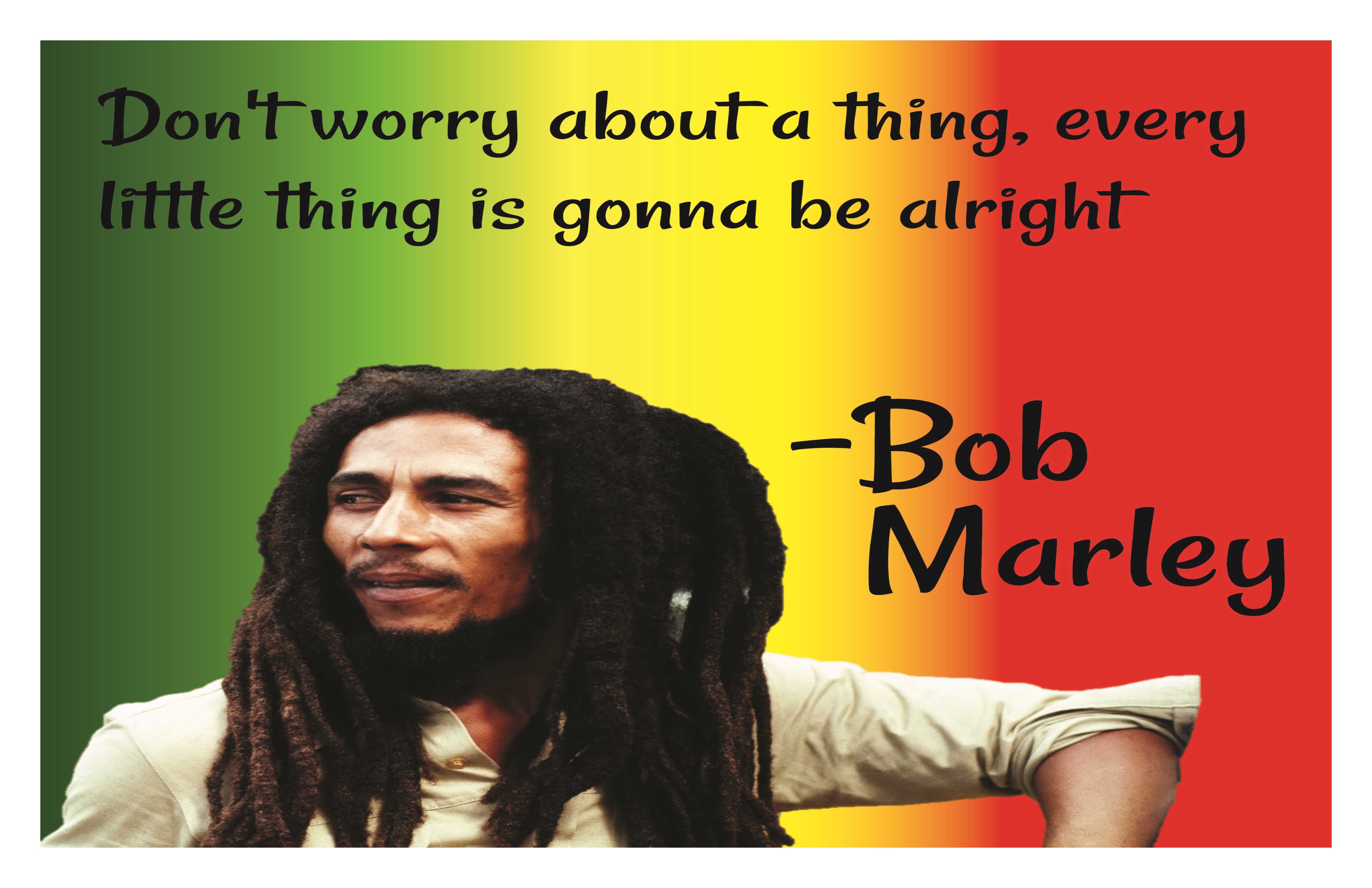 Buy Bob Marley Inspirational Quotes Poster for room and office Online ...