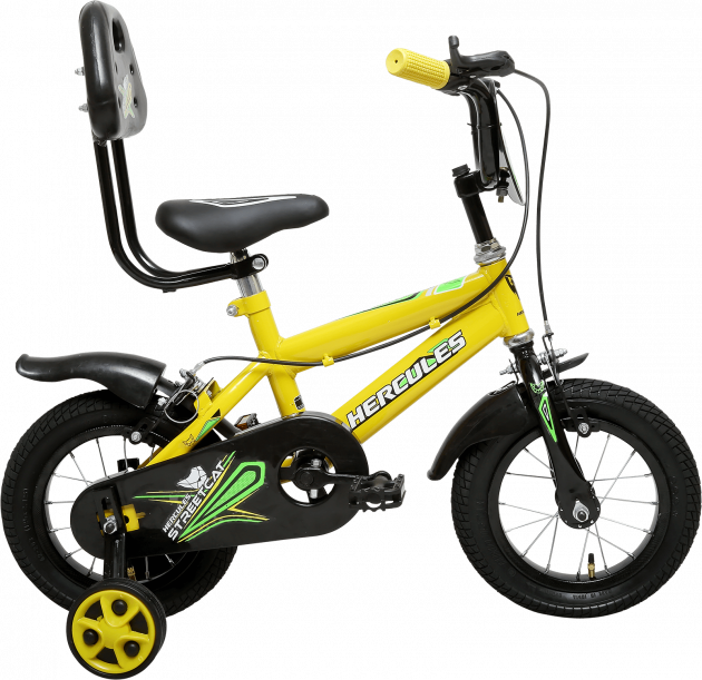 Buy BSA CHAMP STREET CAT 12 Inch yellow Bicycle Online @ ₹4599 from ...