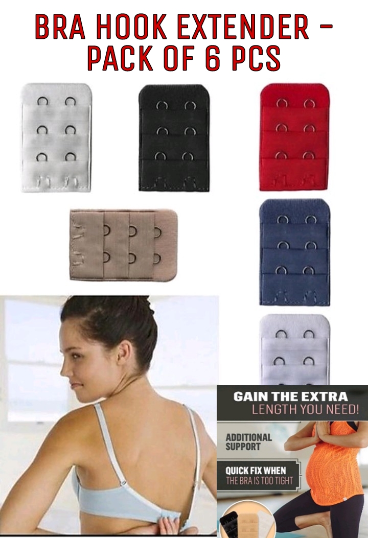 Buy RAYYANS (Pack of 6) Womens Bra Hook Extender (Free Size - 2 Hooks 3 ...