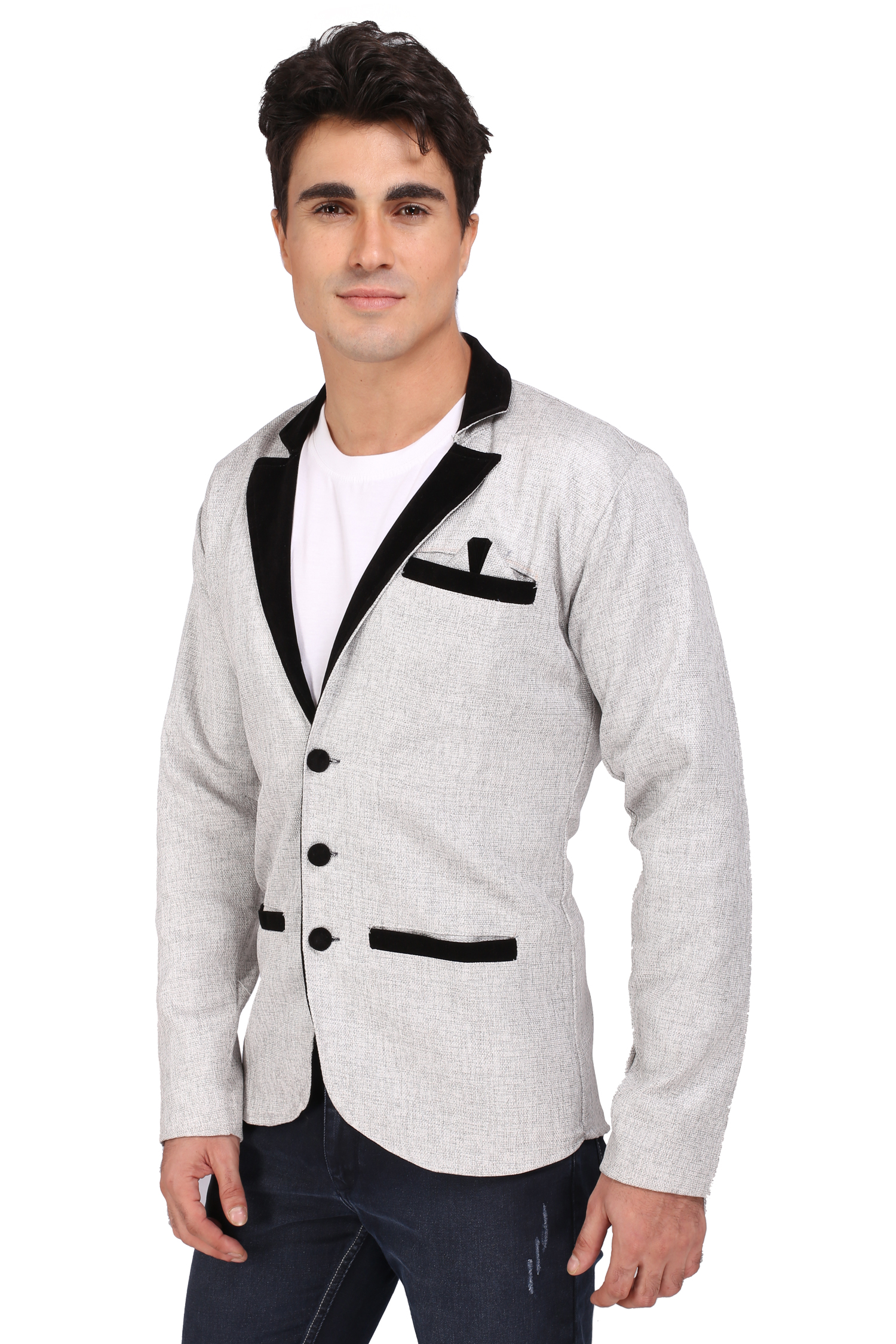 Buy Topg Fashion White Jute Blazer For Men Online @ ₹999 from ShopClues