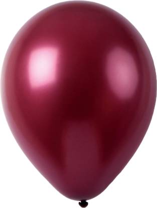 Buy Wine Red metallic balloons for birthday Anniversary (pack of 50 ...