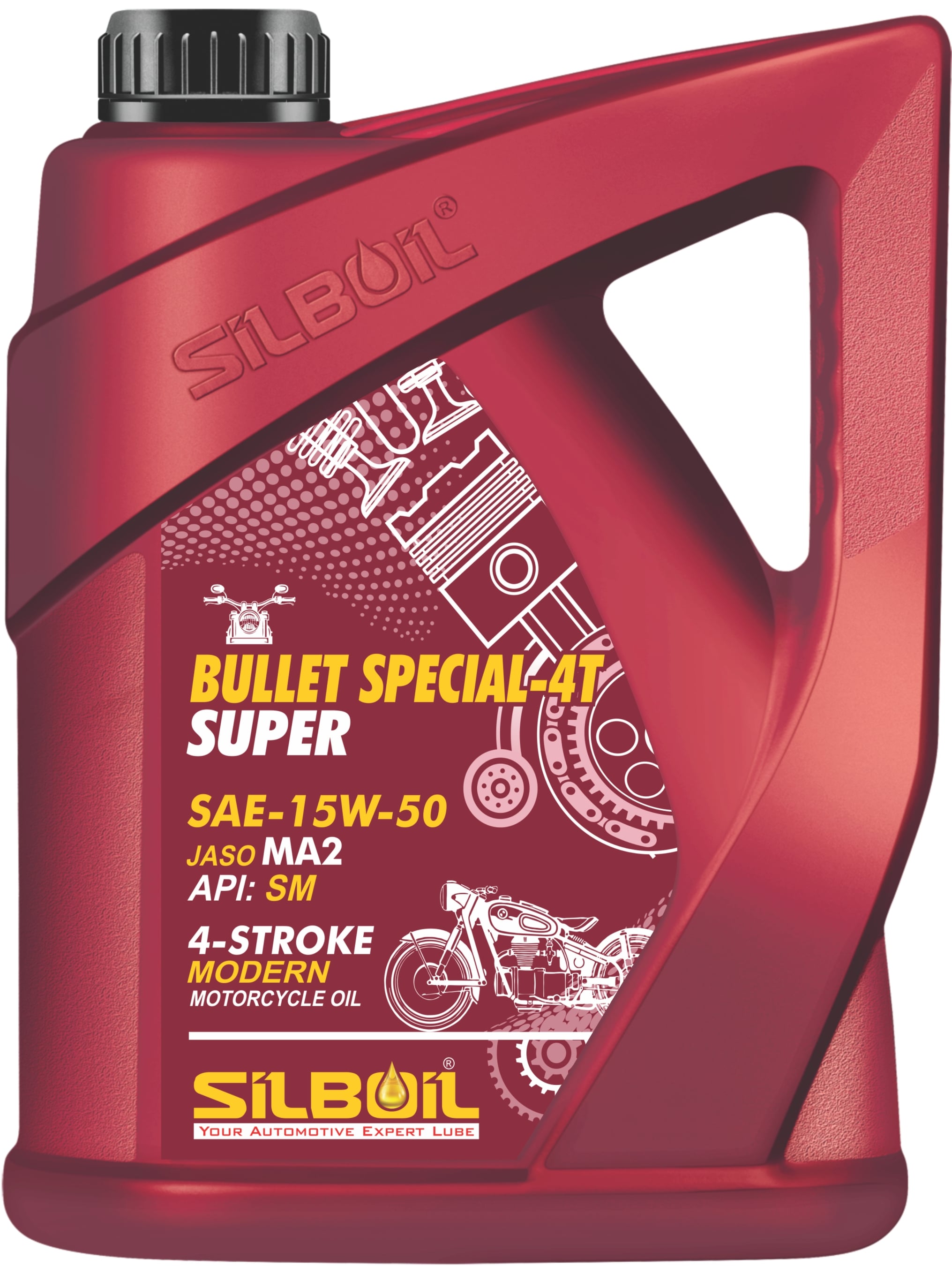 Buy Silboil Bullet Special 4T- Super 15W- 50 SM/MA-2 Engine Oil For ...