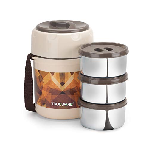 Buy Trueware Office Plus 3 Lunch Box 3 Stainless Steel Containers ...