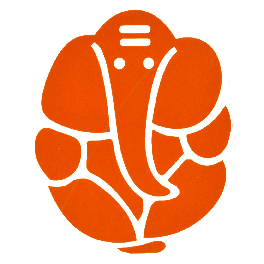 Buy Beautiful Lord Ganesha Orange Decorative Motorcycle Design Sticker ...