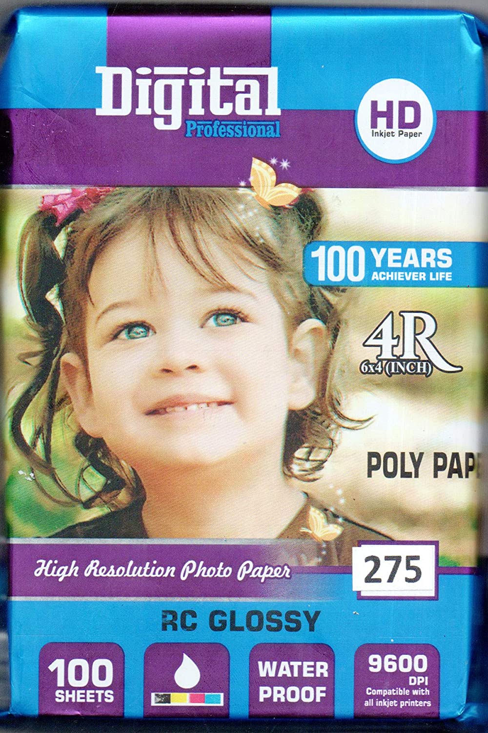 Buy photo paper 4x6, 275 gsm 100 sheet high glossy photo paper Online ...