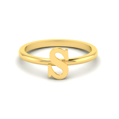 Buy gold plated Alphabet Ring for girls and Women by Ratan Bazaar ...