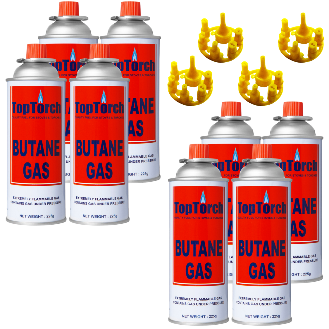 Buy Top Torch Butane Cans (8 Pc) Online @ ₹1250 from ShopClues