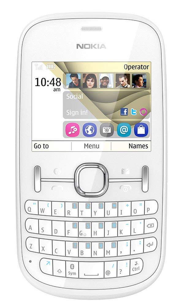 Buy Nokia Asha 201 White Keypad Mobile Online @ ₹2321 from ShopClues