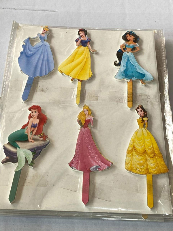 Buy Hippity Hop Disney Princess Theme Birthday Party Cake Toppers (pack ...