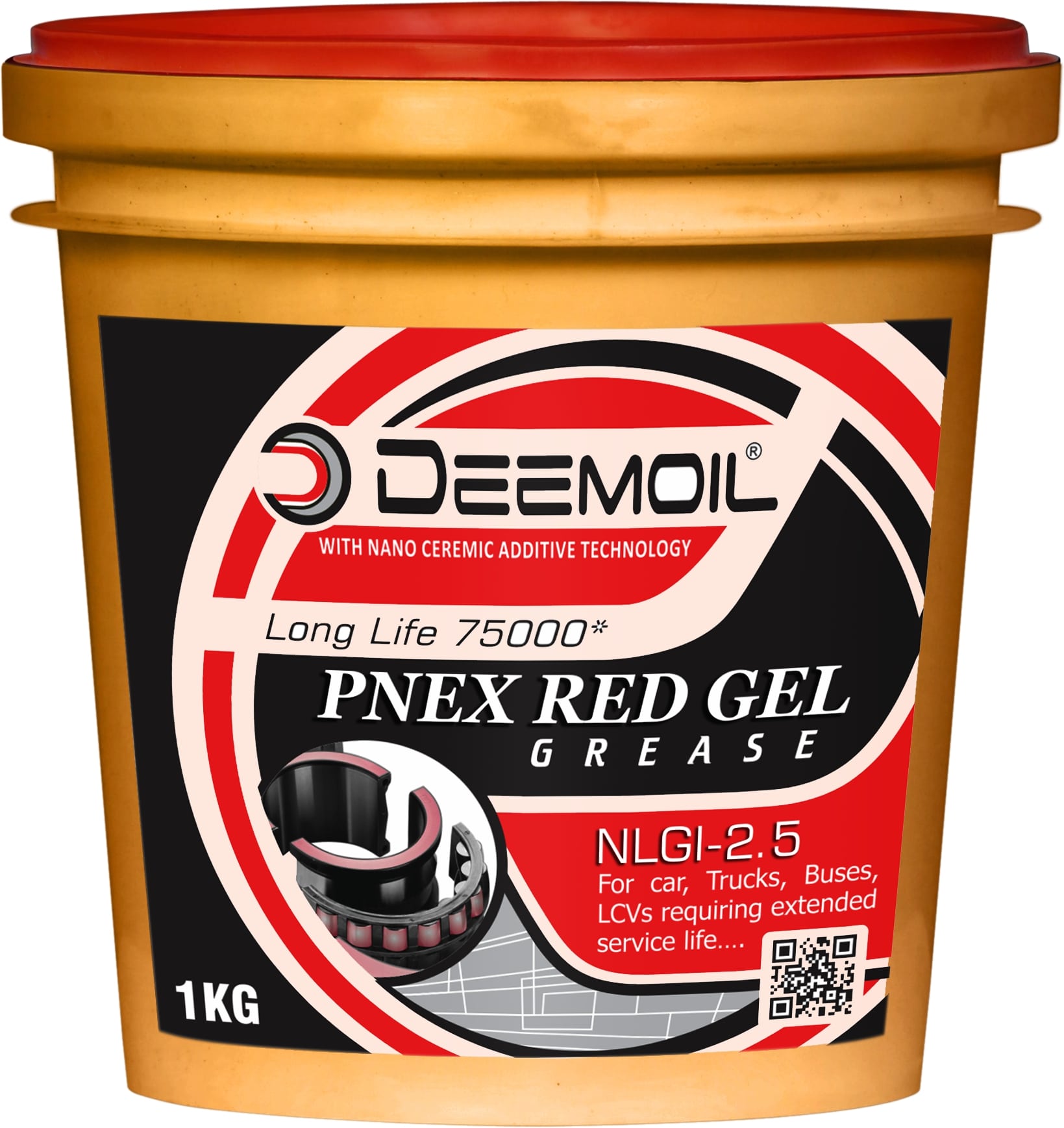 Buy DEEMOIL PNEX RED GEL GREASE-75000 NLGI-2.5 Methyl Lithium Based for ...