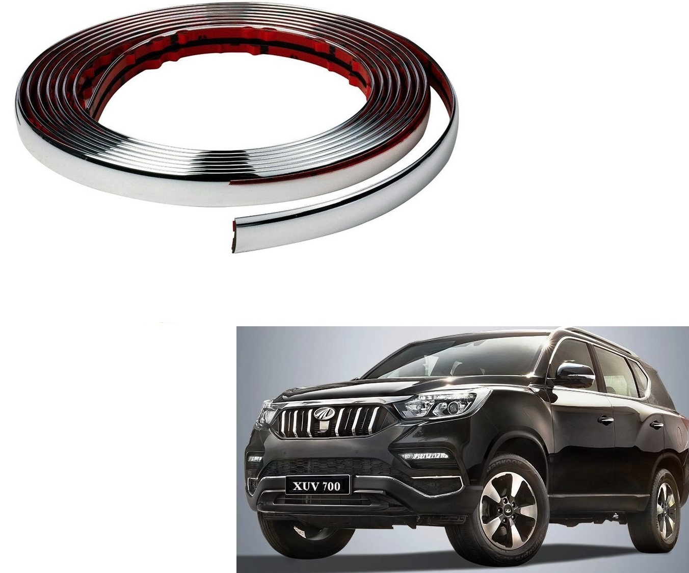 Buy Auto Addict Car Chrome Beading Roll 10MM 20 Mtr For Mahindra XUV ...
